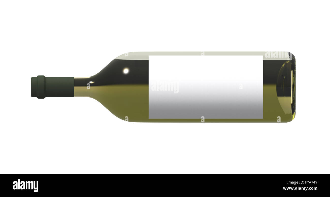 White Wine Bottle Stock Photo - Alamy