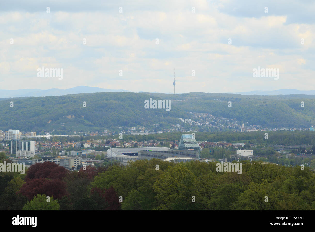 A photograph of St. Jakob Park (football stadium) in Basel, Switzerland ...