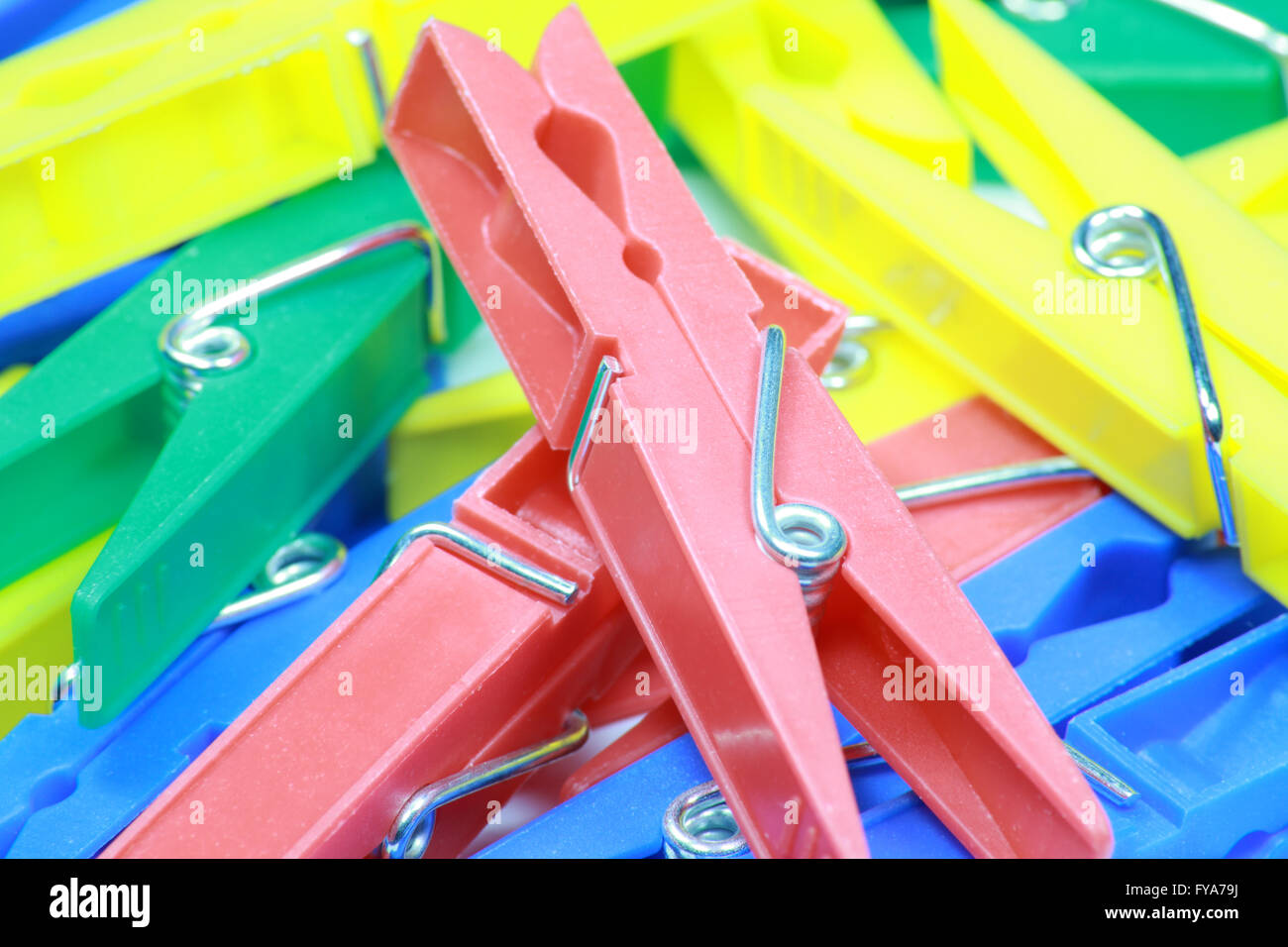 set of plastic clothespin Stock Photo - Alamy