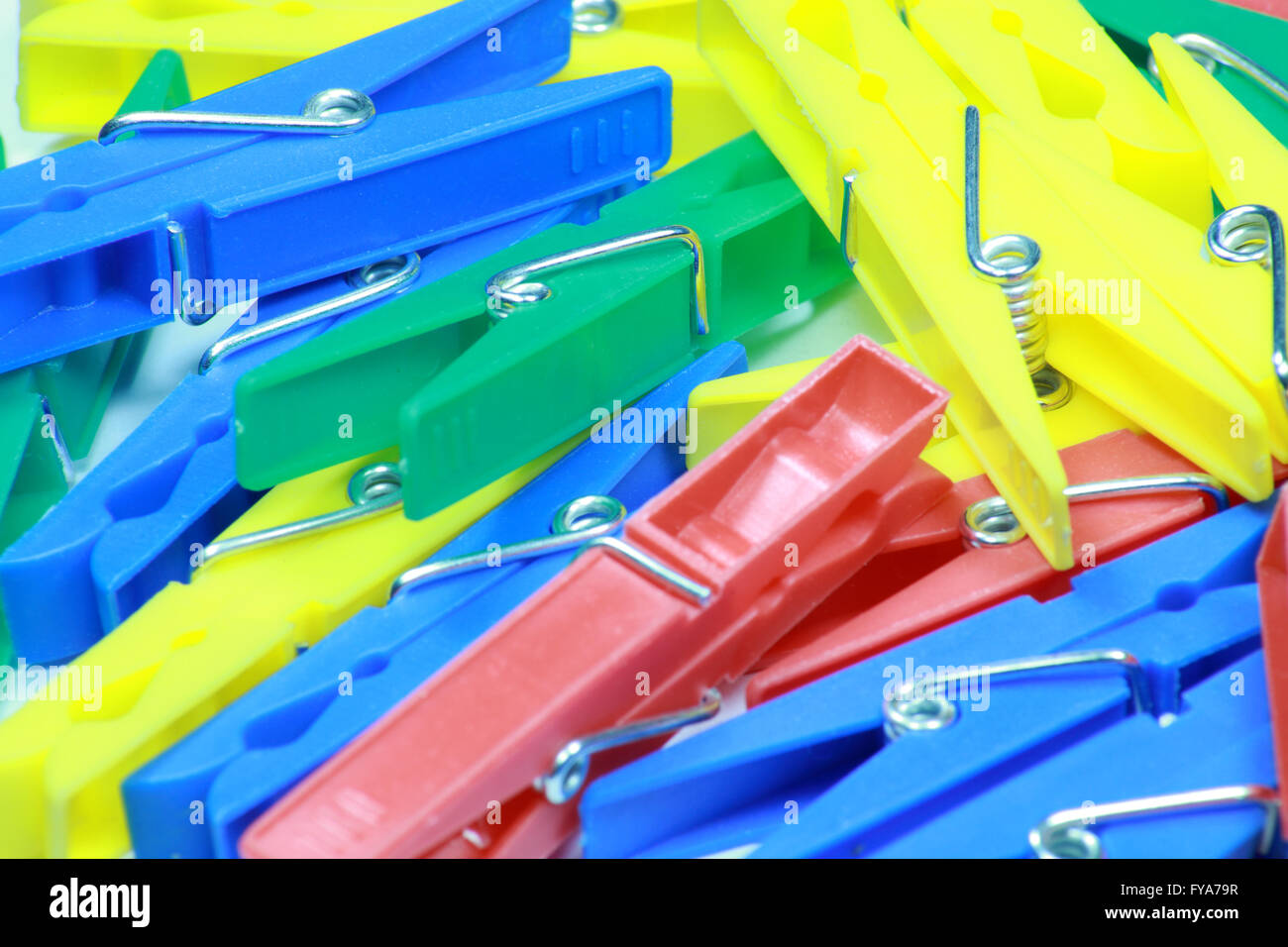 set of plastic clothespin Stock Photo - Alamy