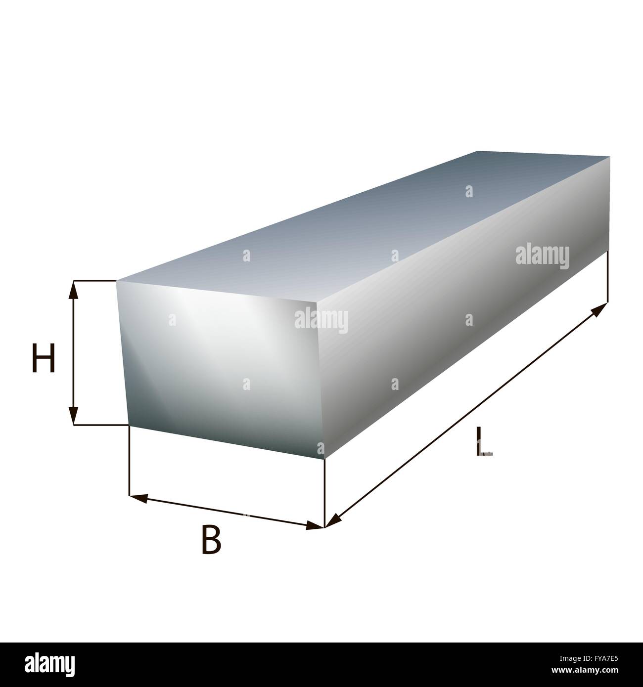 Steel block plate industrial metal object. Vector illustration. EPS 10 ...