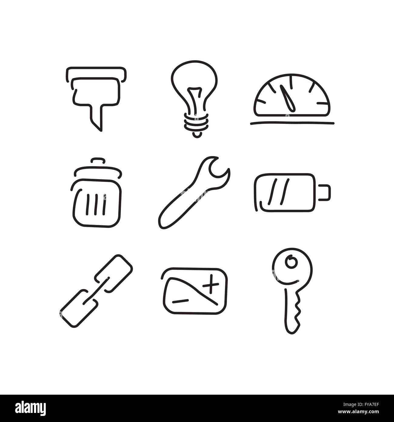 Technical tools set icons. Vector illustration Stock Vector Image & Art ...
