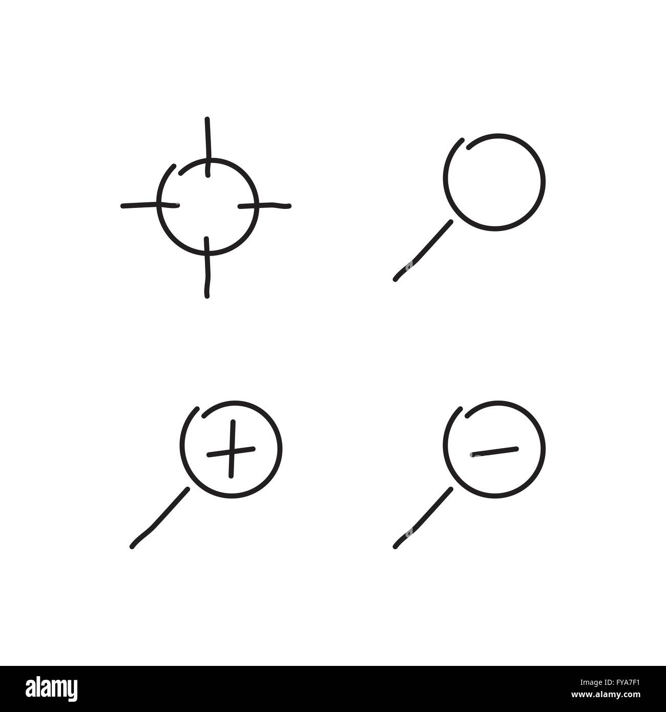 Zoom set icons. Vector illustration Stock Vector Image & Art - Alamy