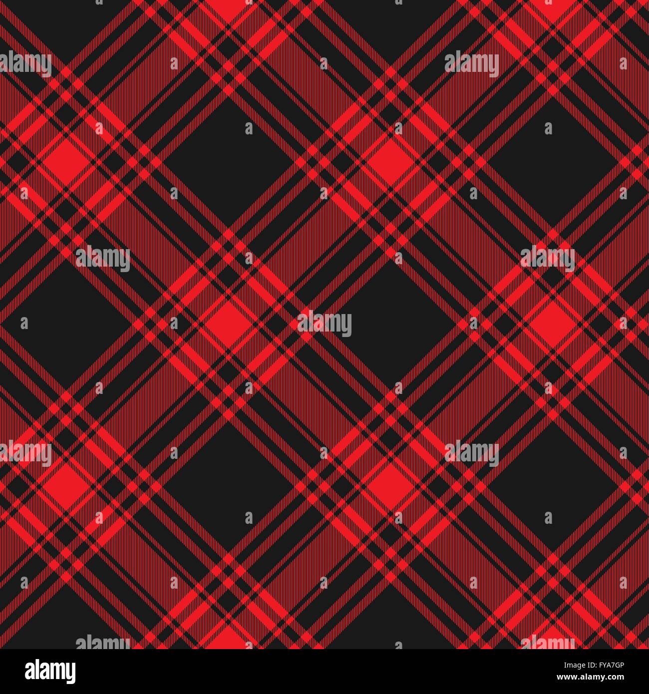 Menzies tartan black red kilt diagonal fabric texture background ...