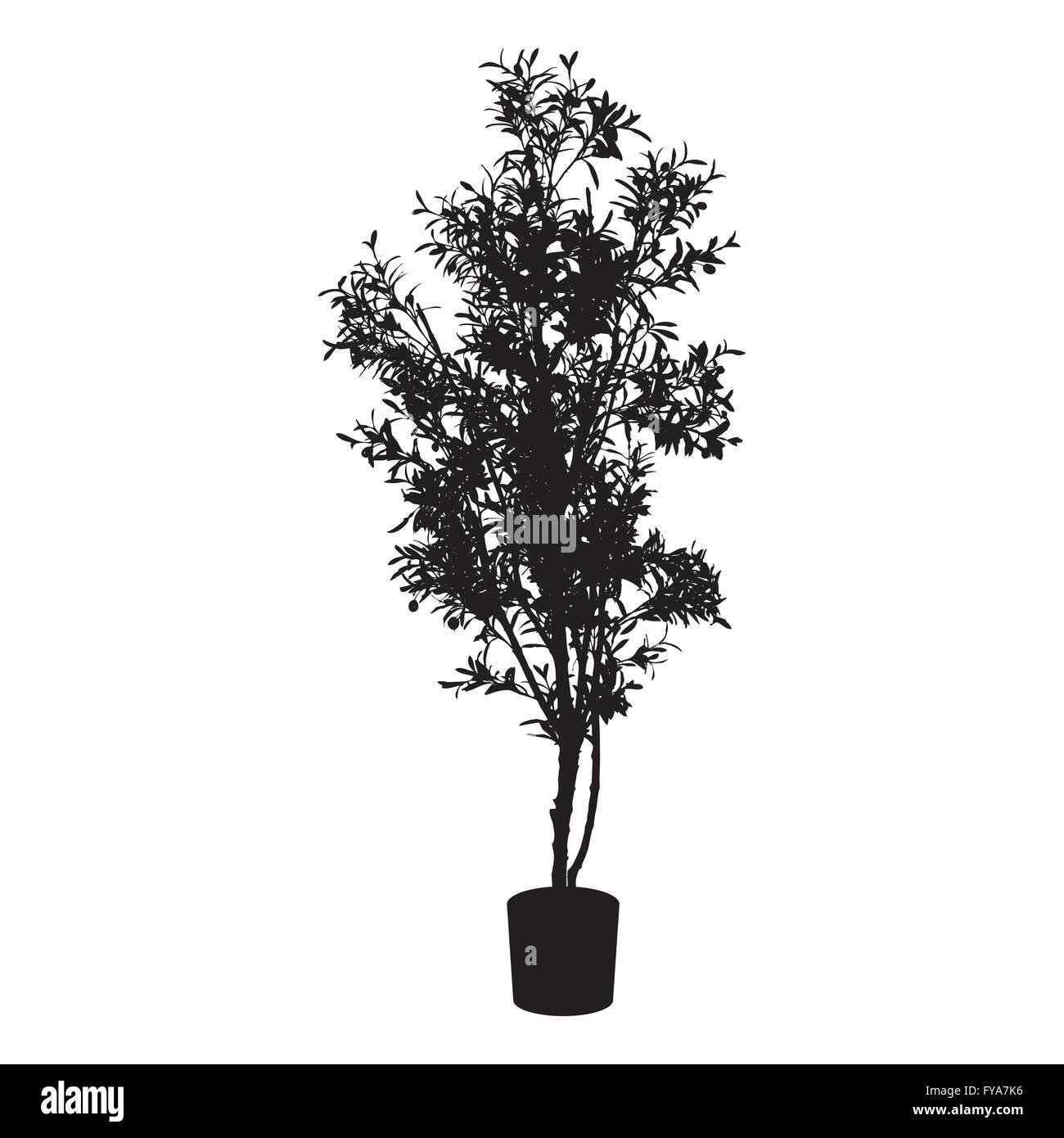 House and office tree silhouette. Vector illustration. EPS 10 Stock ...