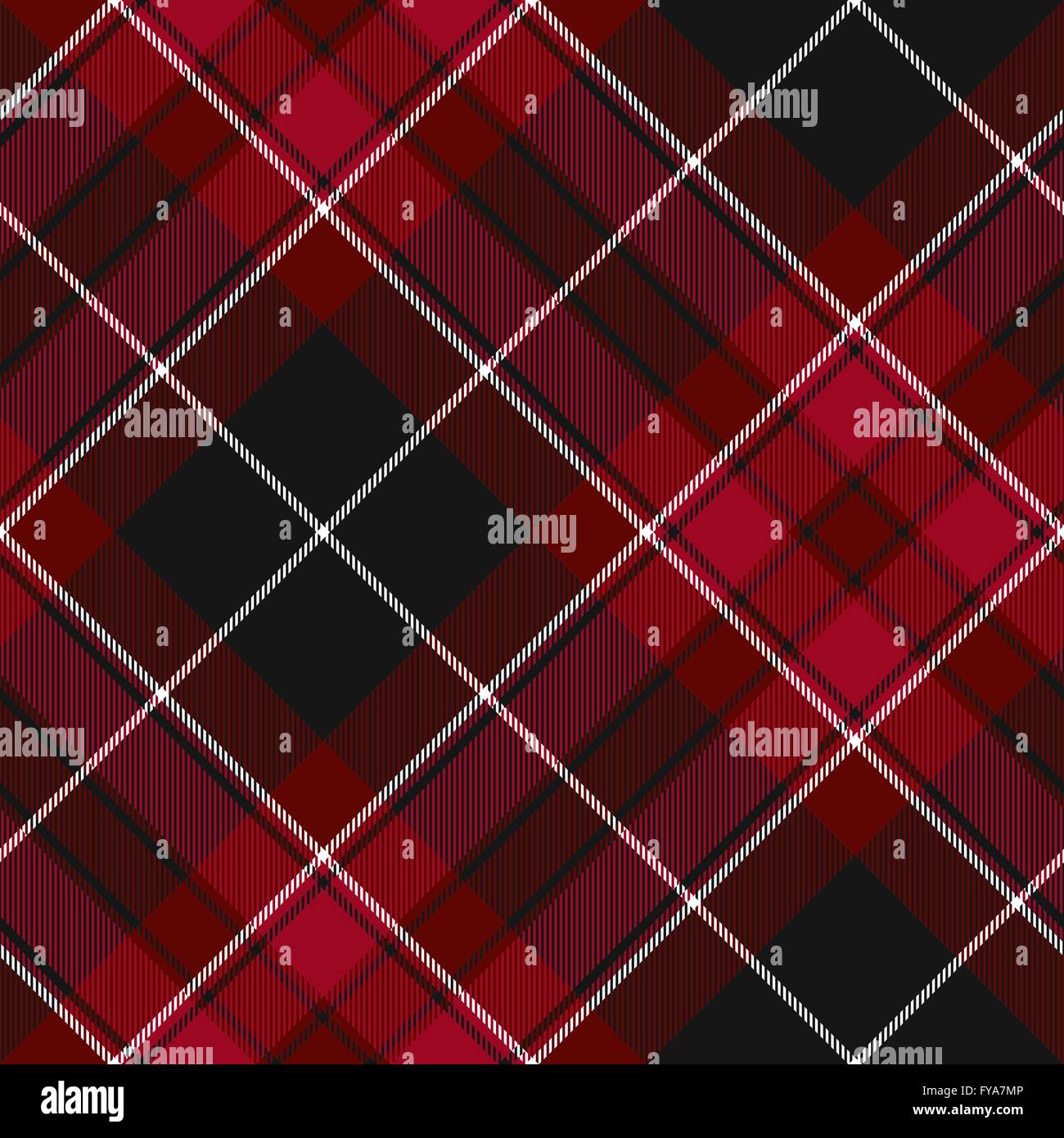 Pride of wales fabric texture red and black diagonal tartan seamless ...
