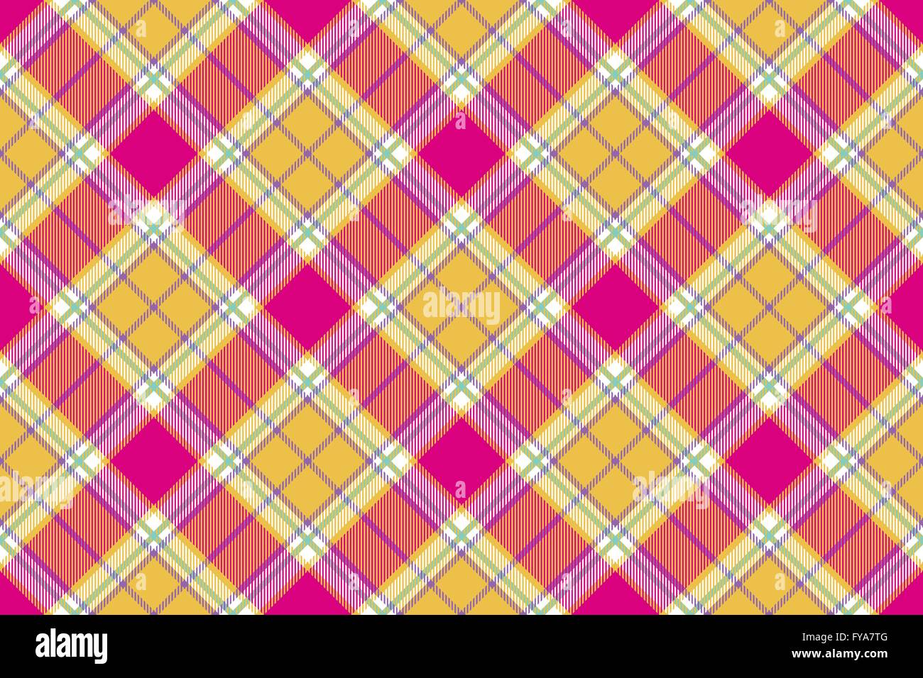 plaid indian madras fabric diagonal texture seamless background. Vector ...