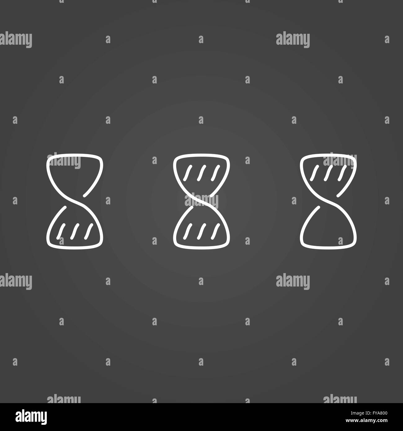 Hourglass wait set icons draw effect. Vector illustration Stock Vector ...