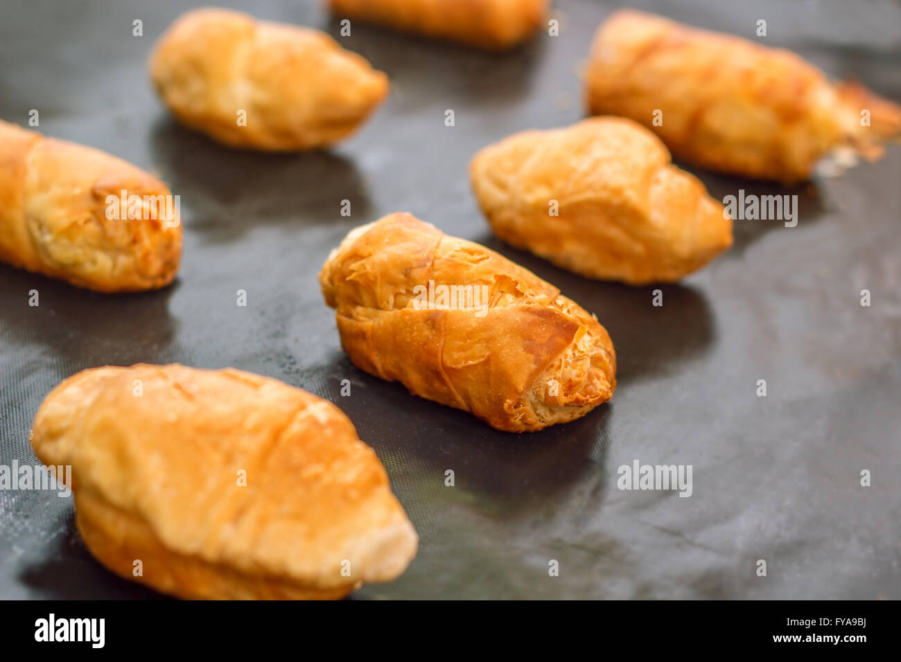 Fresh homemade mini croissants hi-res stock photography and images - Alamy