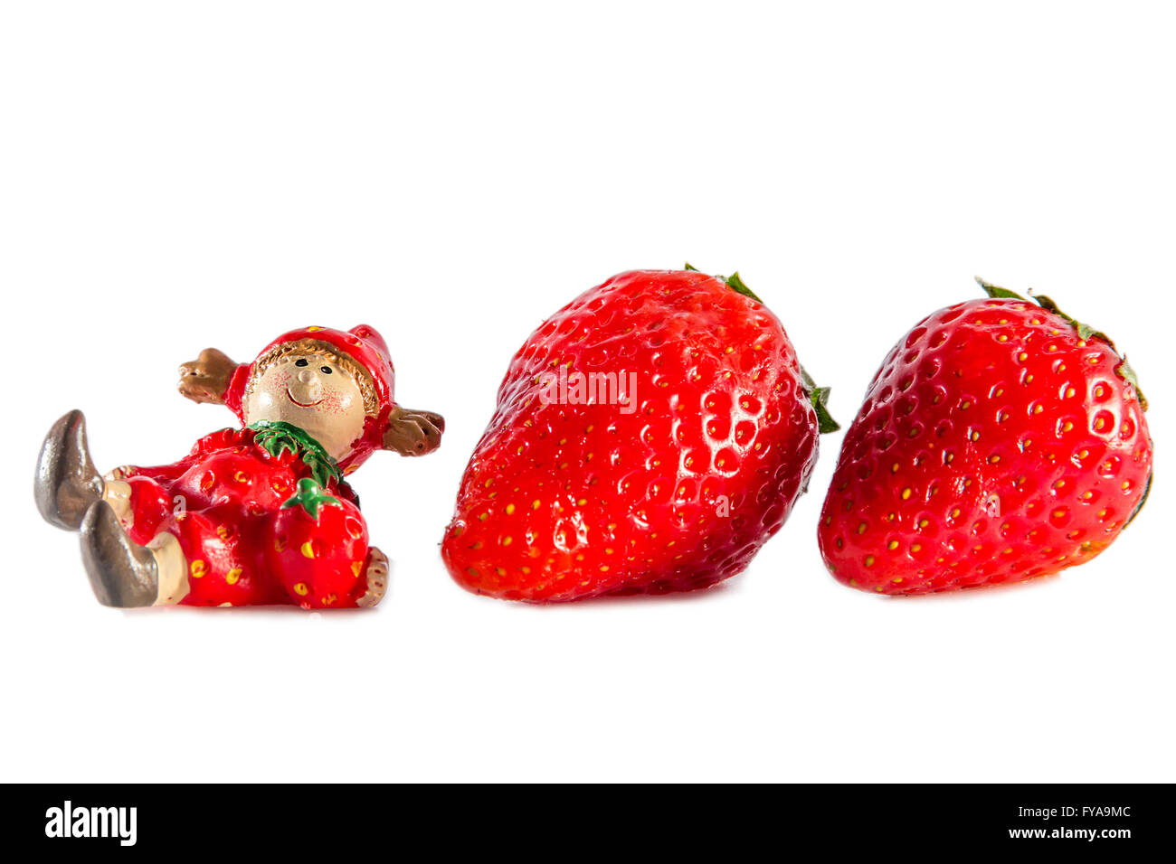 fun strawberries toy in isolated white background Stock Photo - Alamy