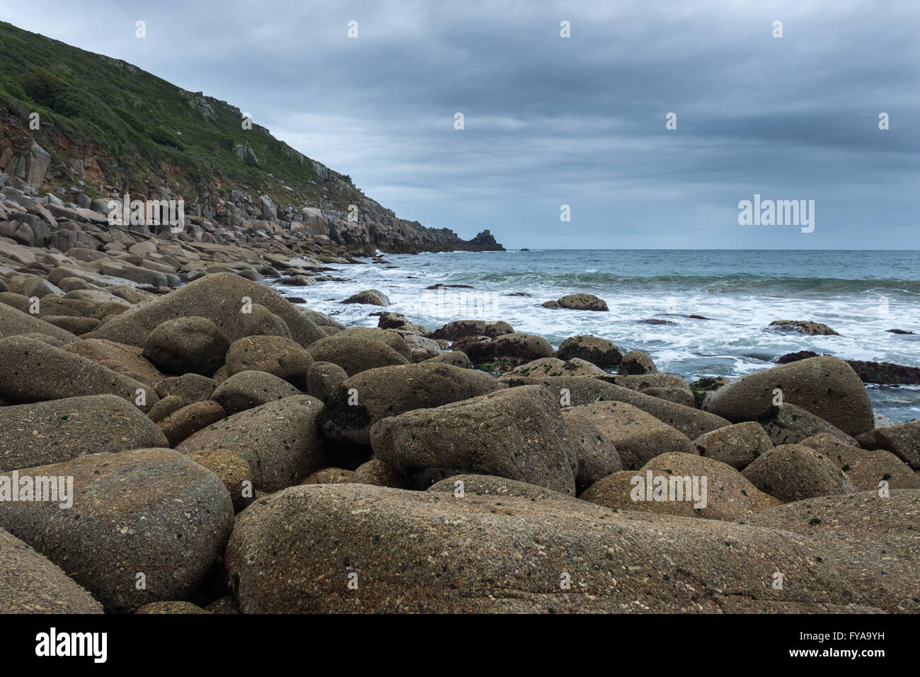 A landscape photograph of Lamorna Cove, Cornwall Stock Photo - Alamy