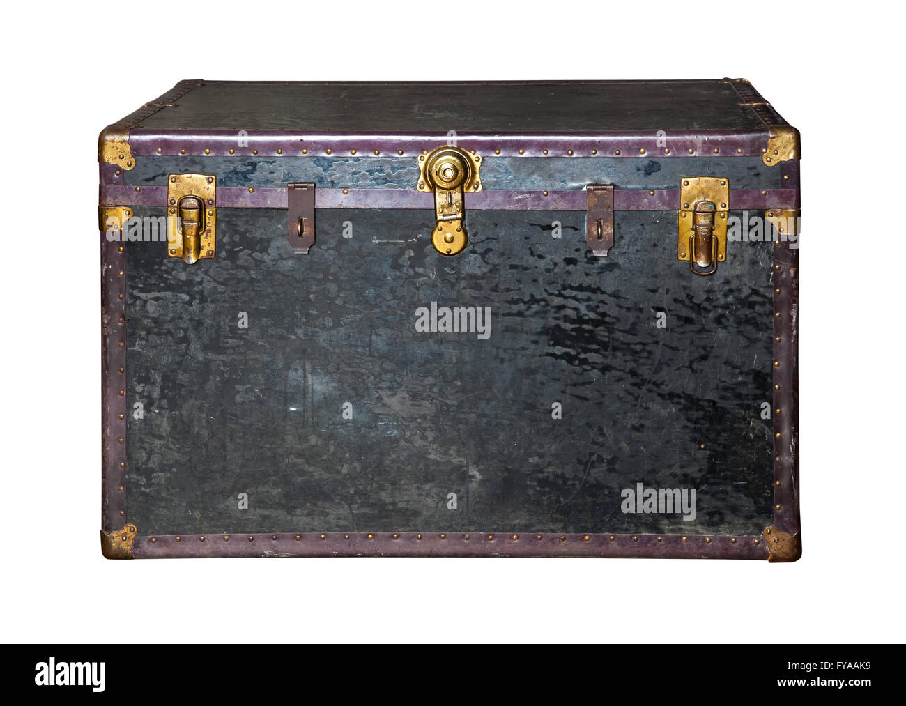 Old trunk chest isolated Stock Photo - Alamy