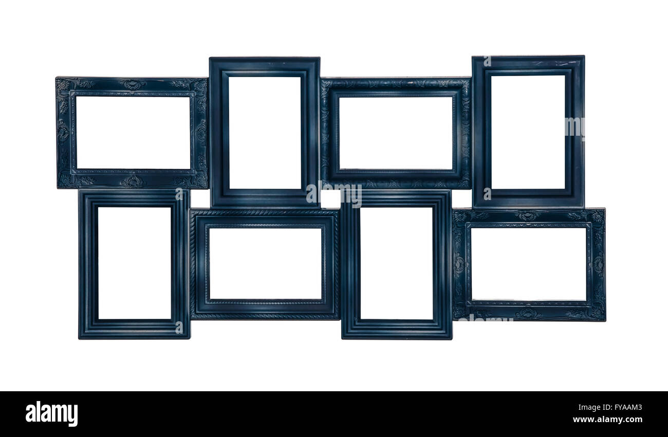 Picture photo frame of blue color Stock Photo - Alamy