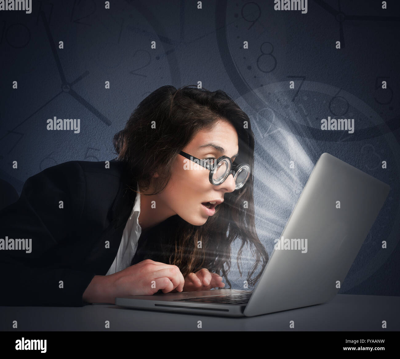 Overwork for a nerd Stock Photo - Alamy