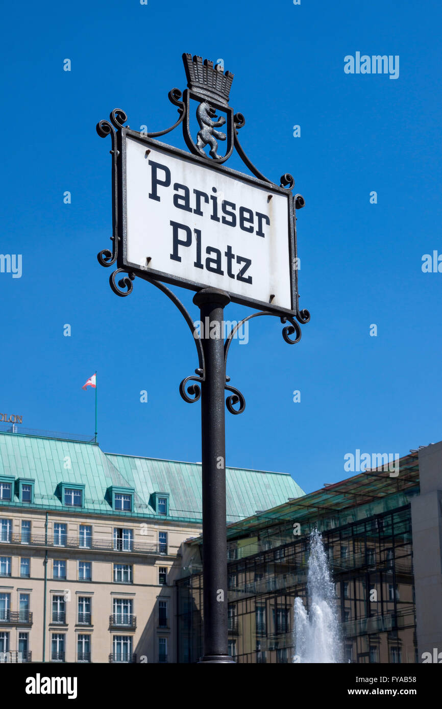 Pariser platz sign hi-res stock photography and images - Alamy