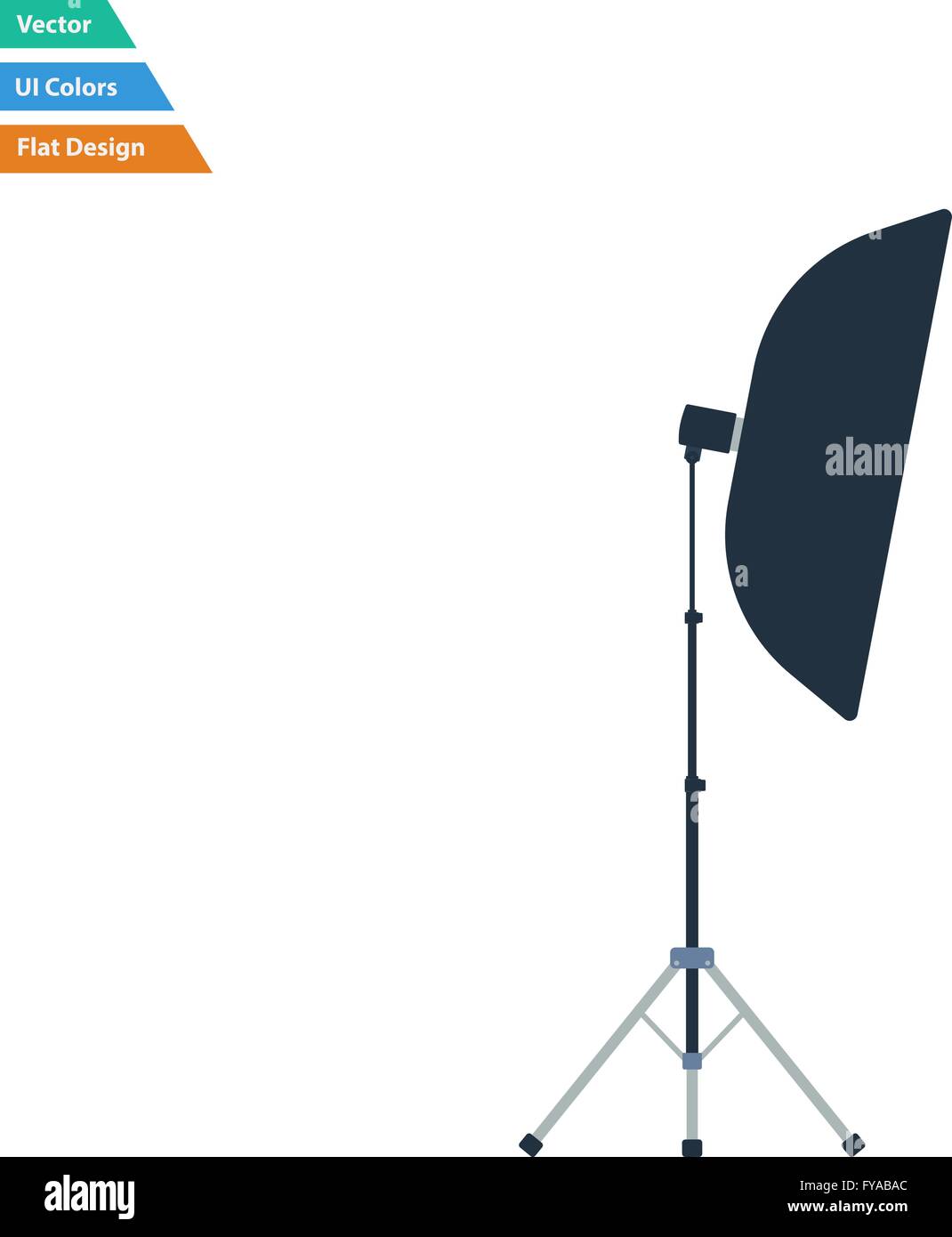 Flat design icon of softbox light in ui colors. Vector illustration Stock Vector Image & Art - Alamy
