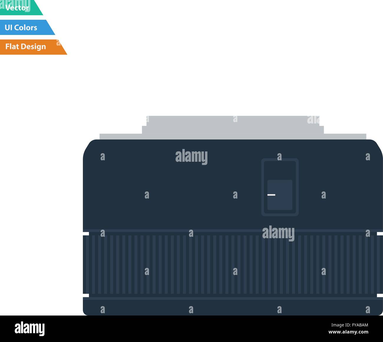 Flat design icon of photo camera 50 mm lens in ui colors. Vector ...
