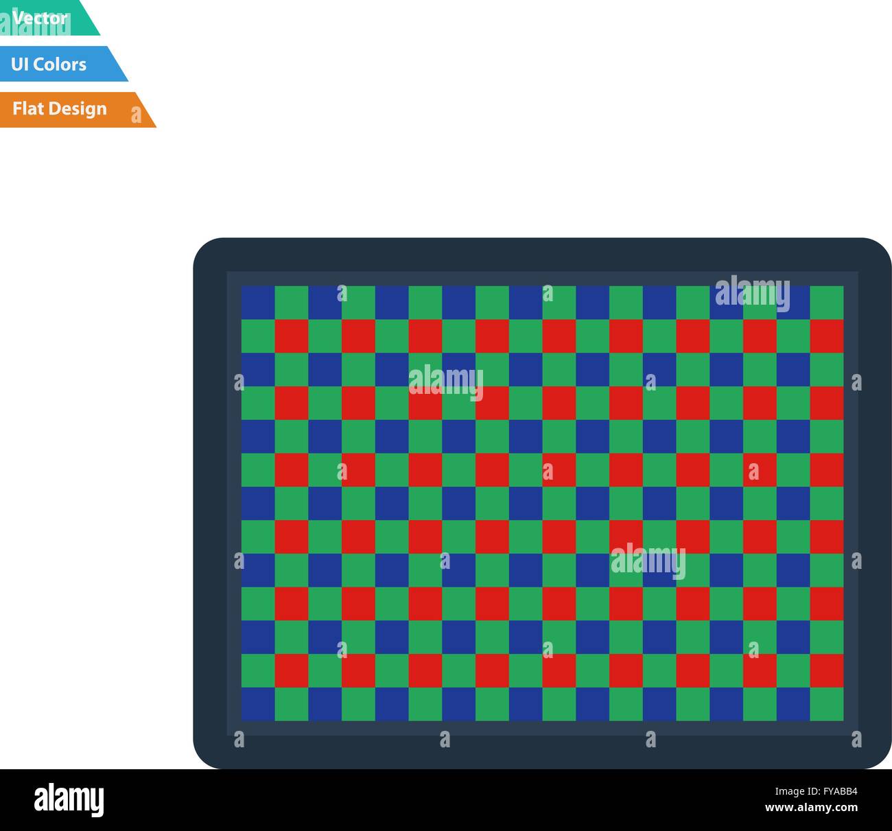 Flat design icon of photo camera sensor in ui colors. Vector ...