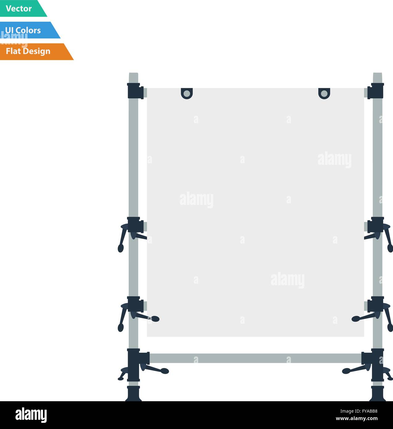 Flat design icon of table for object photography in ui colors. Vector ...