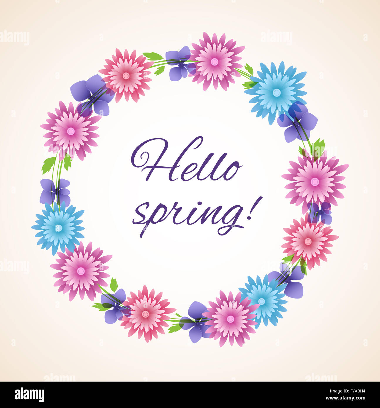 Round frame flowers hi-res stock photography and images - Alamy