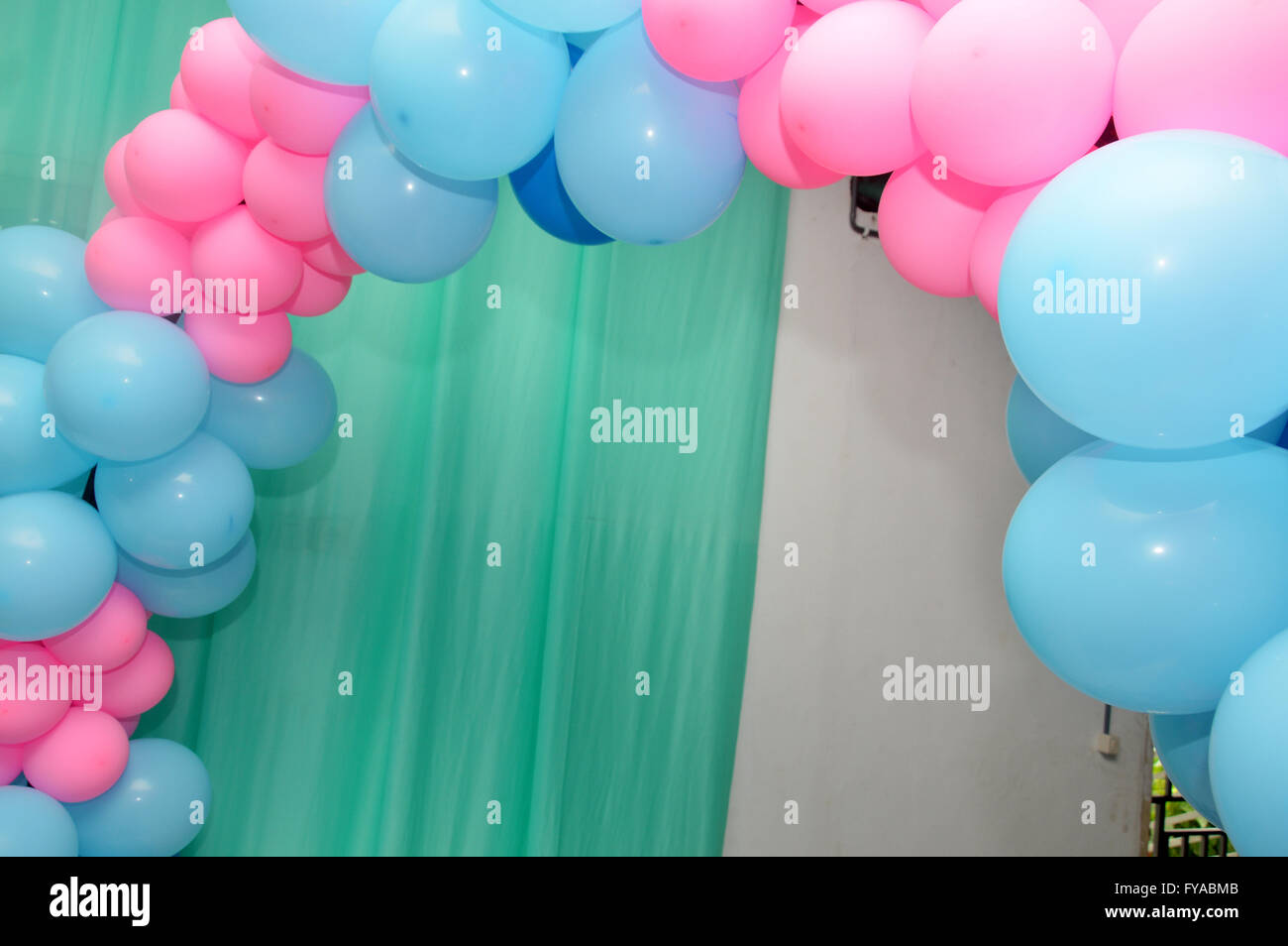 balloons gate on the birthday party Stock Photo - Alamy