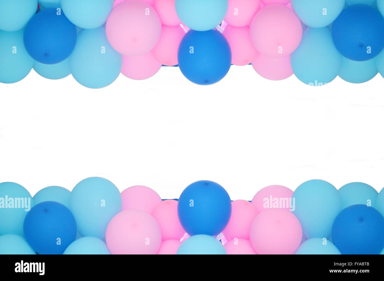 balloons frame on blank white background Stock Photo - Alamy