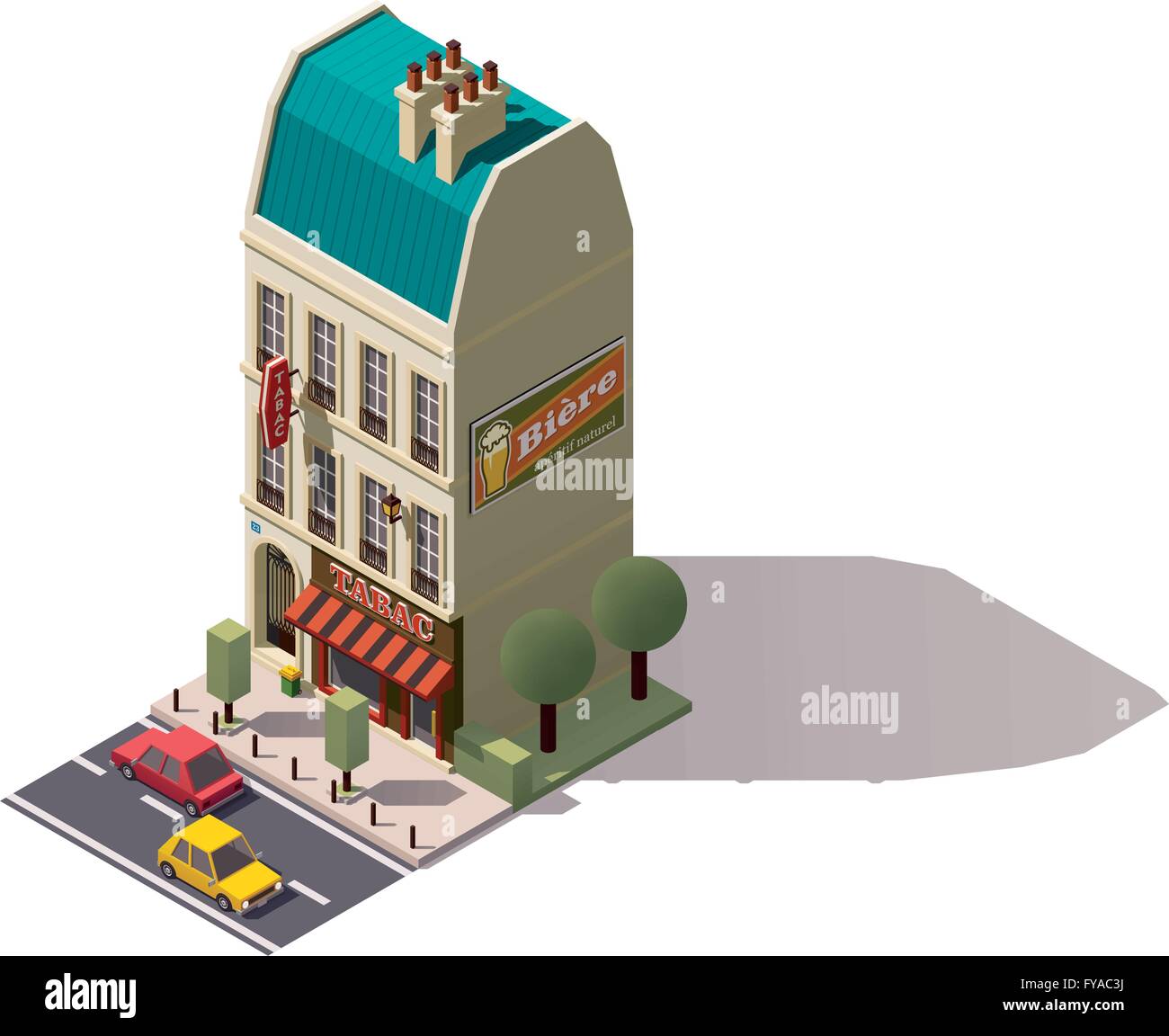 Vector isometric Paris building Stock Vector Image & Art - Alamy