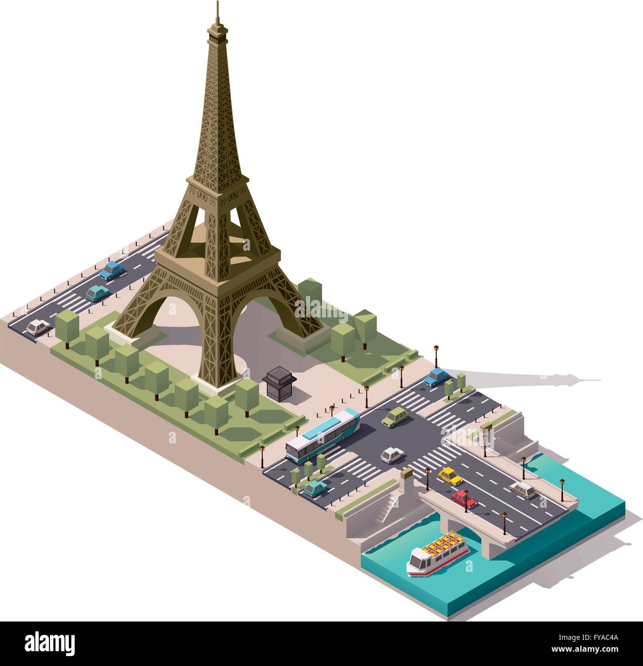 Pont diena and eiffel tower Stock Vector Images - Alamy