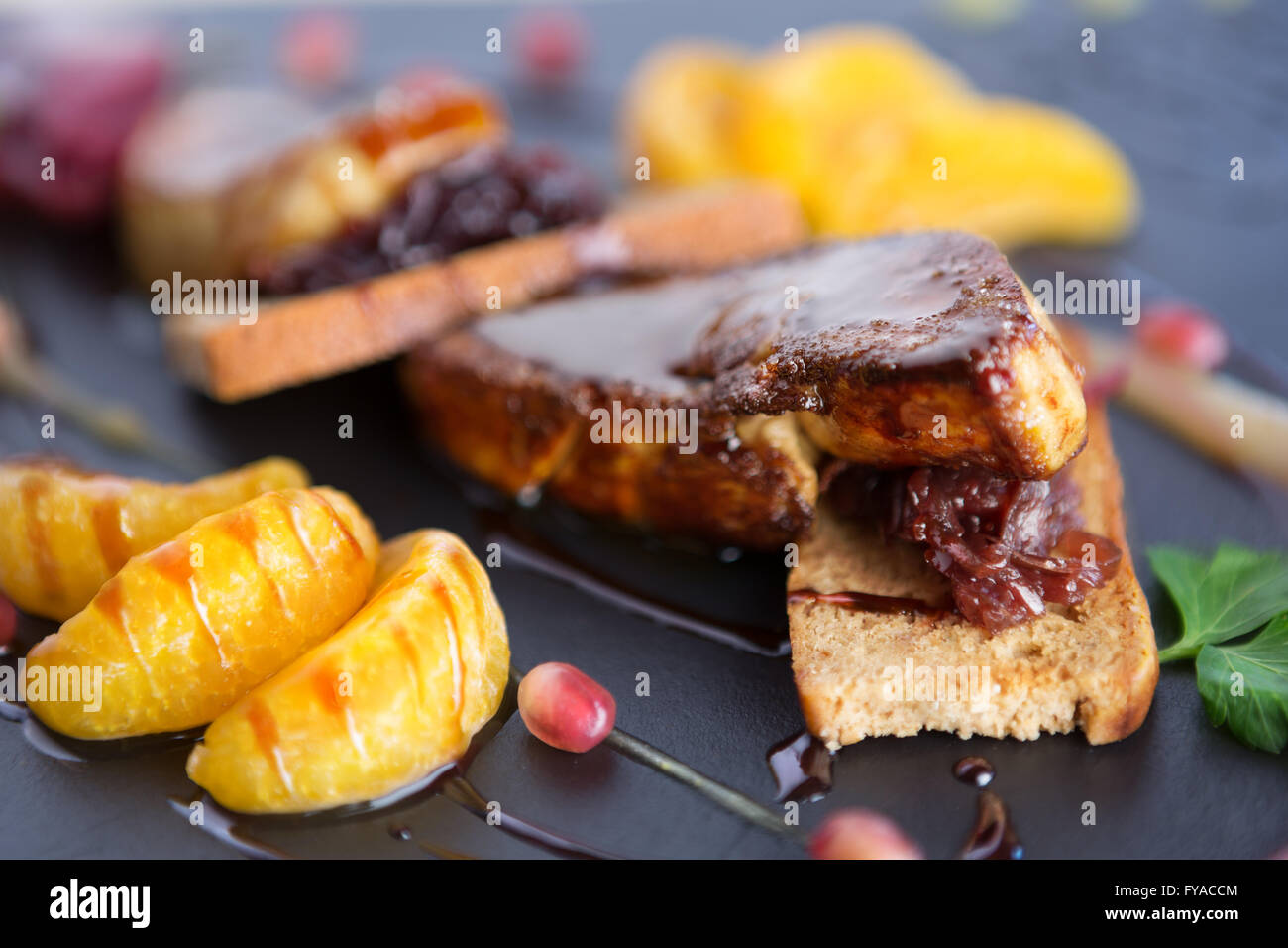 Grilled meat on chalk background Stock Photo - Alamy