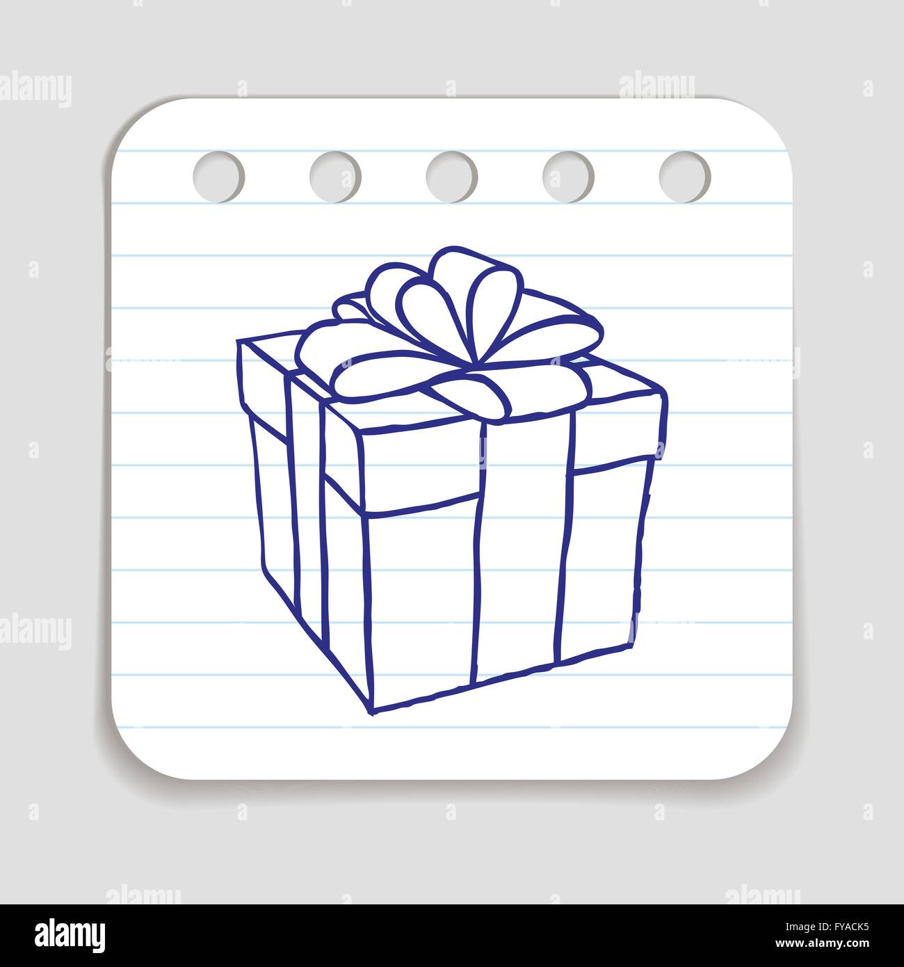 Doodle Gift Box Icon Stock Vector Image & Art - Alamy