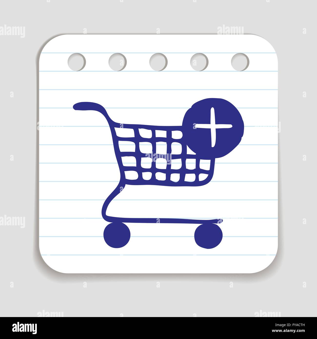 Doodle Shopping Cart Icon Stock Vector Image & Art - Alamy