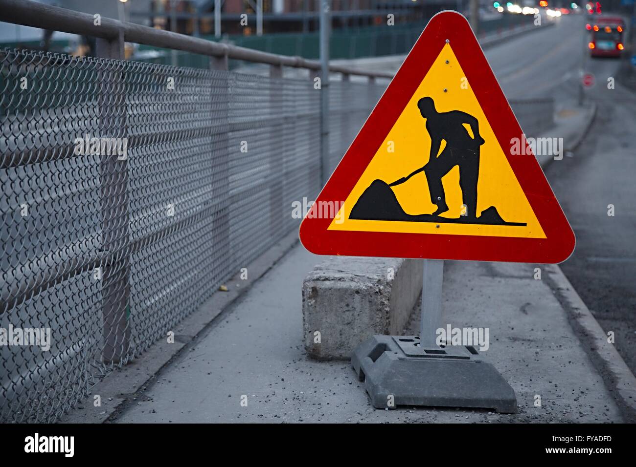 Road Construction Sign Stock Photo - Alamy