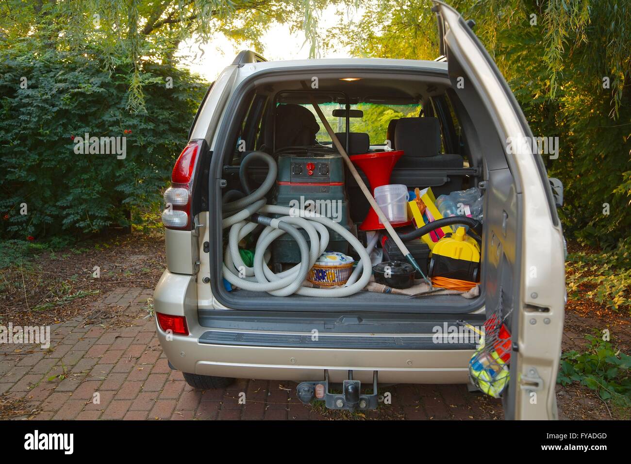 Trunk with stuff Stock Photo - Alamy