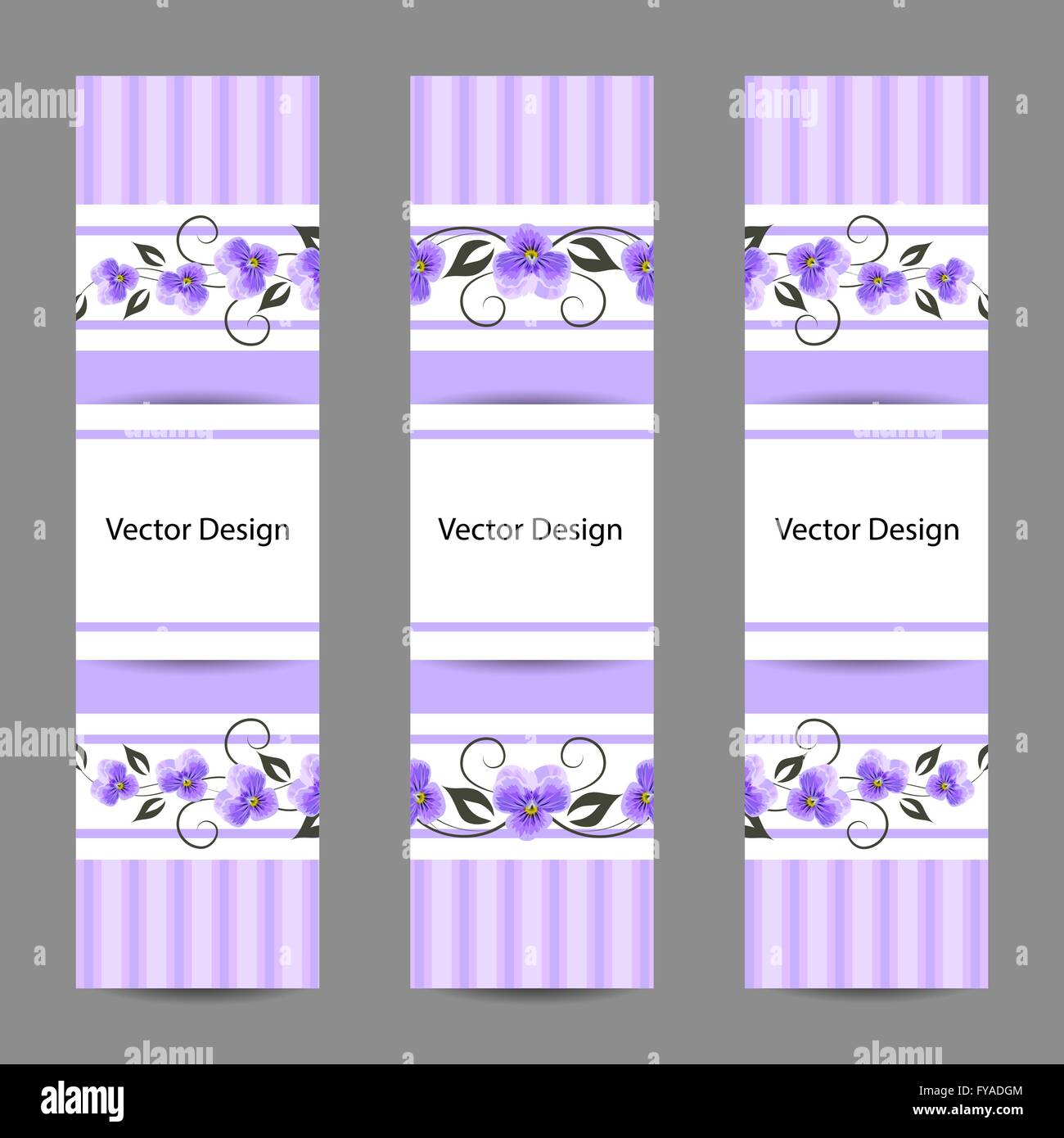 Set of vertical banners with flowers Stock Vector Image & Art - Alamy