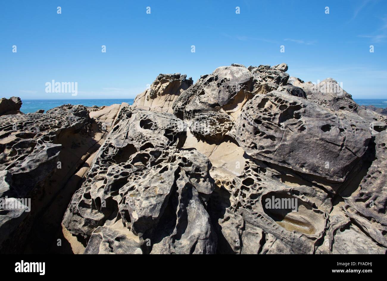 Rock formations at Salt Point State Park on the northern California ...