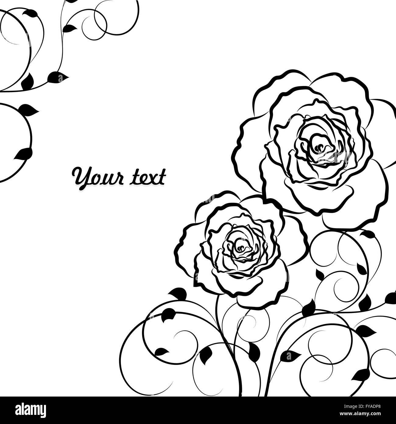 Beautiful floral pattern in black Stock Vector Image & Art - Alamy