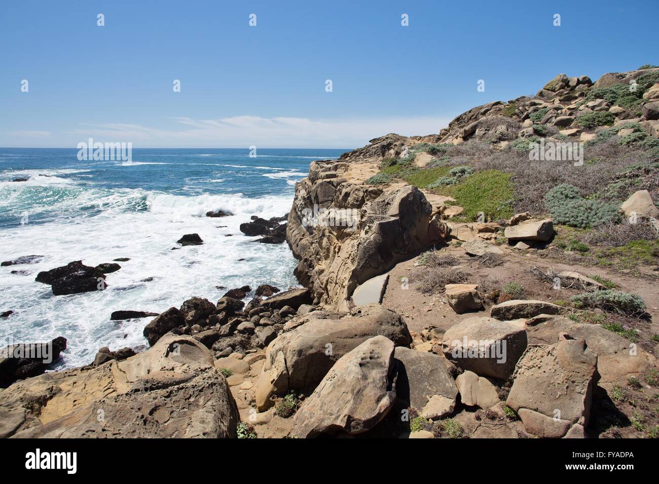 Rock formations at Salt Point State Park on the northern California ...