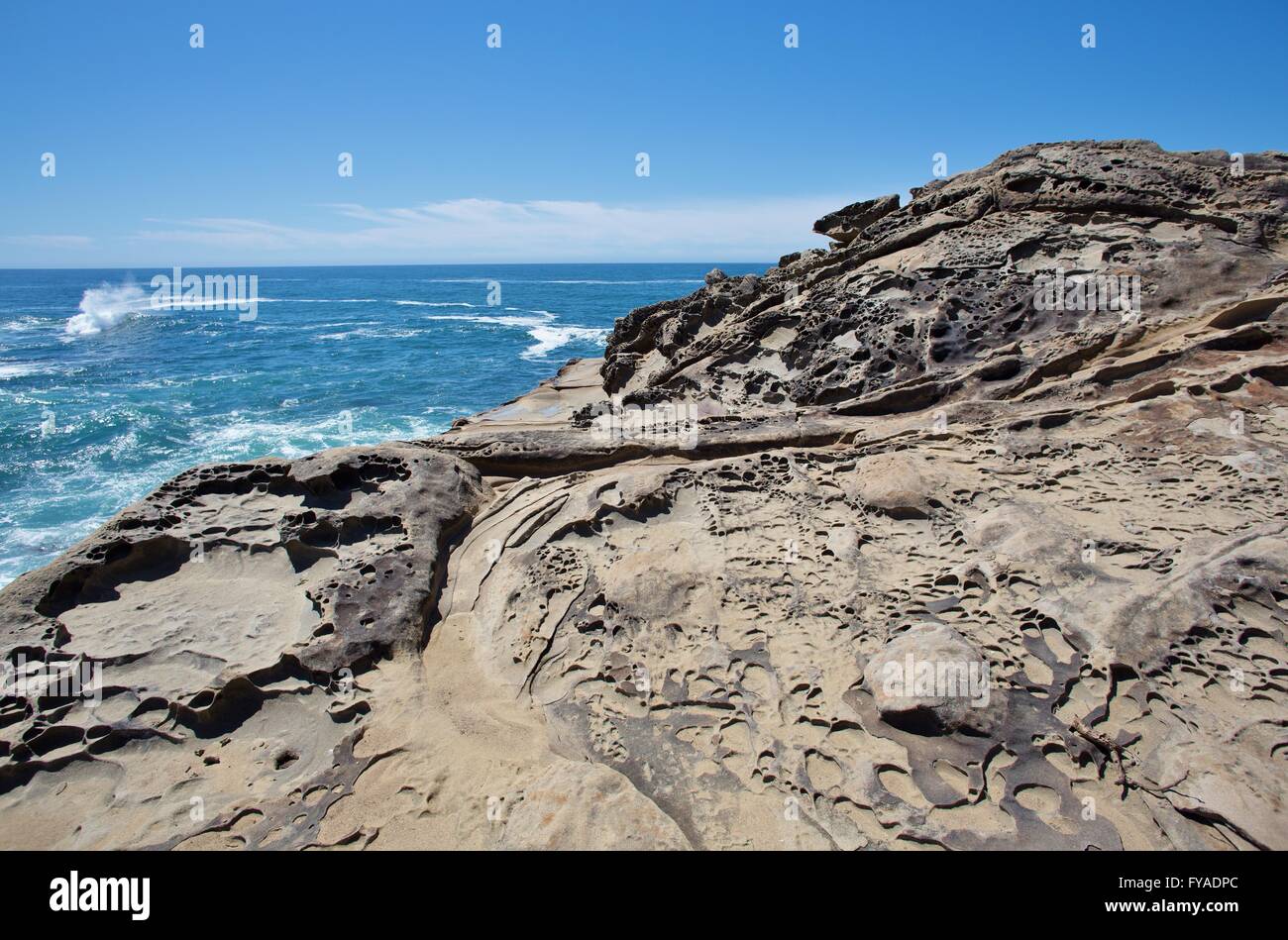 Rock formations at Salt Point State Park on the northern California ...
