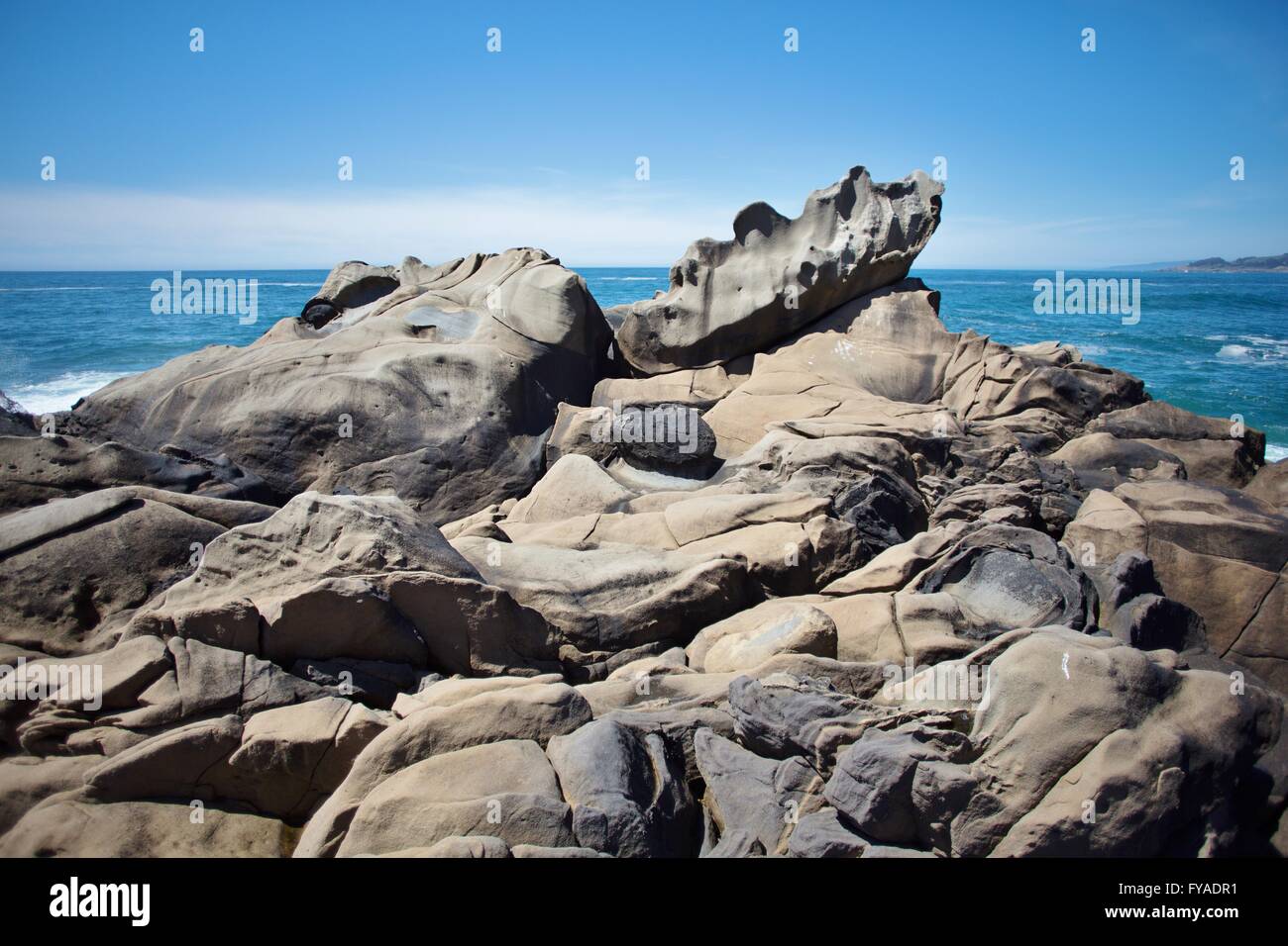 Rock formations at Salt Point State Park on the northern California ...
