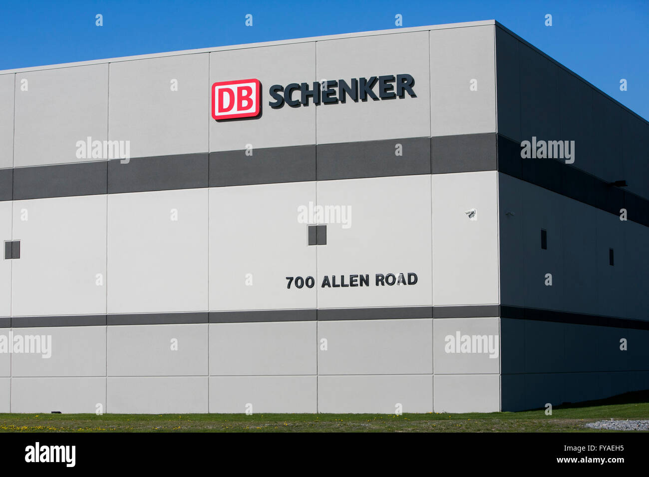 A logo sign outside of a facility occupied by DB Schenker in Carlisle ...