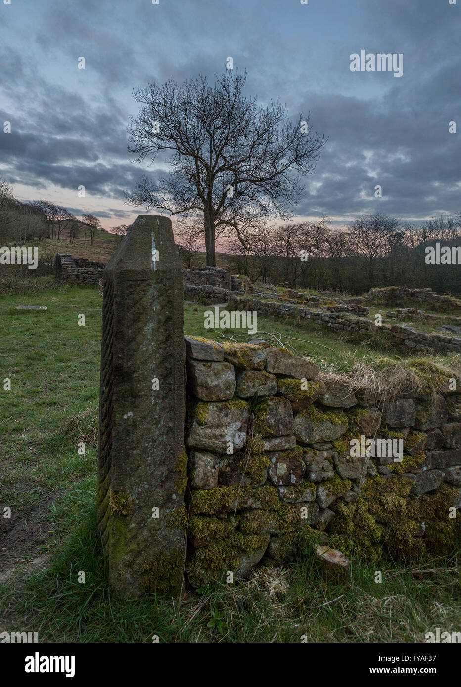 The ruins of Hollinshead Hall, Tockholes Stock Photo - Alamy