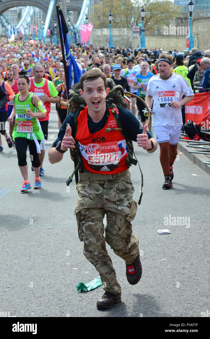 The 2016 Virgin Money London Marathon. Duffield, Robert Geddes Stock ...
