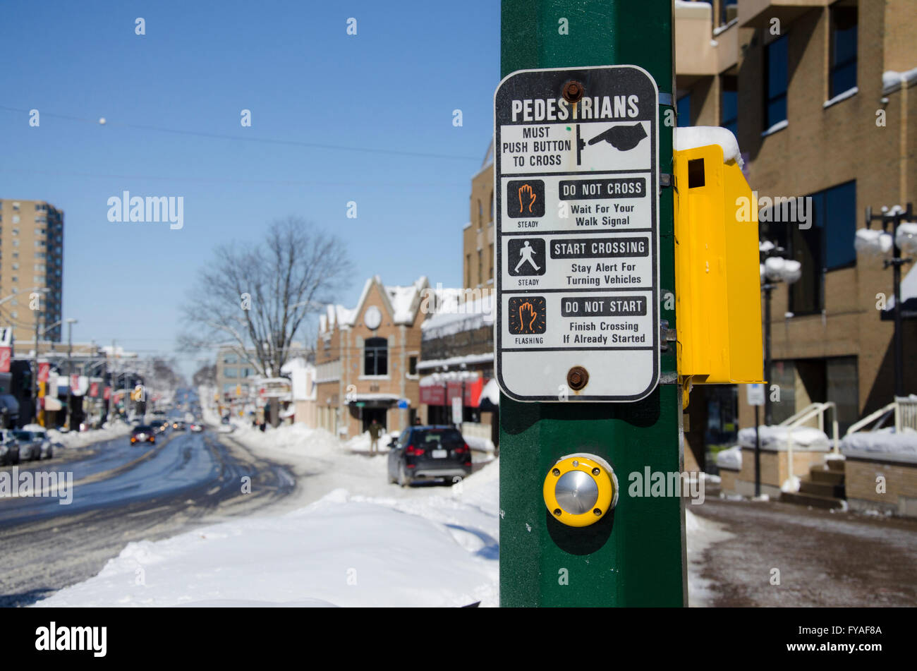 Pedestrian crossing wait sign hi-res stock photography and images - Alamy