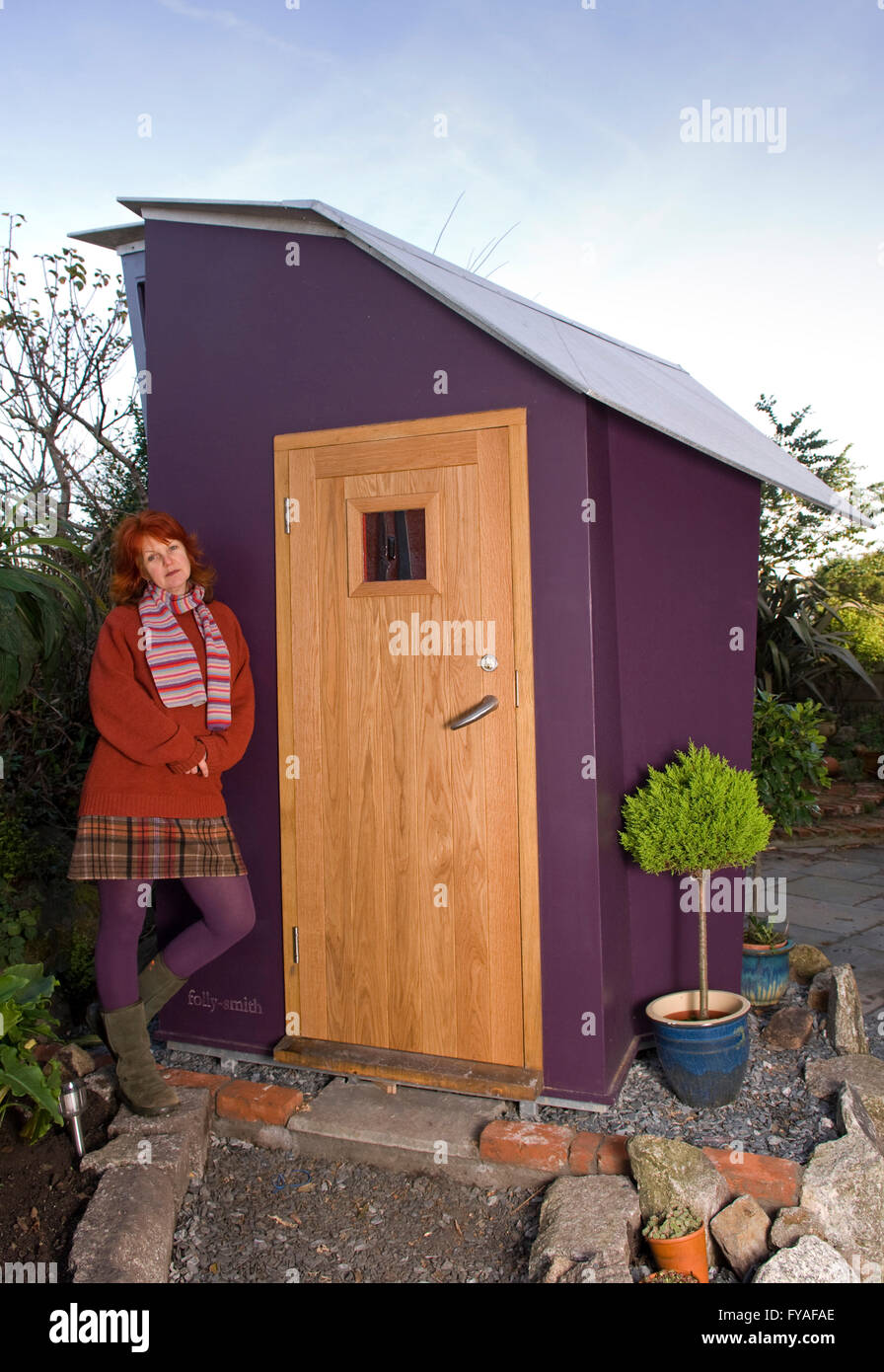 Artist Jane Tarasun's wooden folly sheds for gardens.a UK garden ...