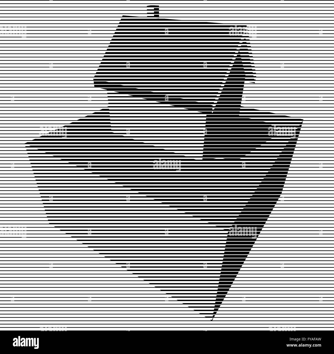 Black and white graphic diagram in form of a detached house Stock ...