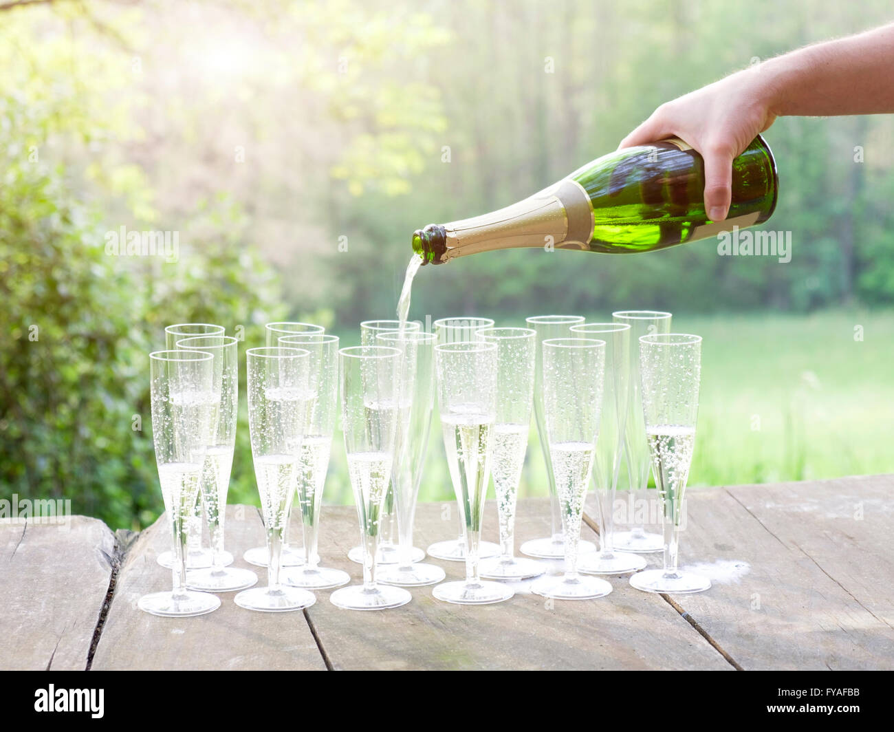 Alfresco dining garden champagne hi-res stock photography and images ...