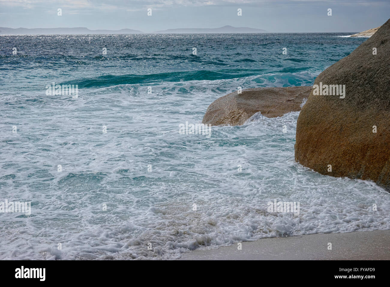 Australian beaches and bays and ironstone rocks facing the Indian Ocean ...