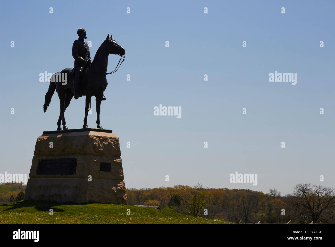 General George Meade statue monument, Gettysburg National Military Park ...