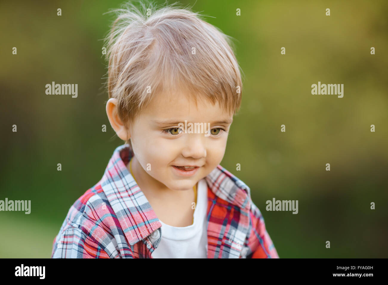 Happy smiling kid outdoor Stock Photo - Alamy