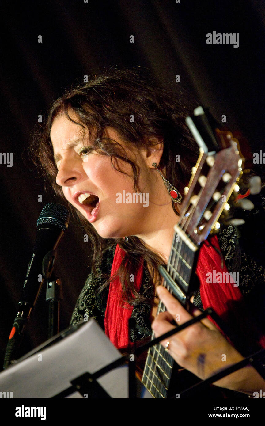 Female singer Anna Riveiro from Poland performing in Warsaw Stock Photo ...